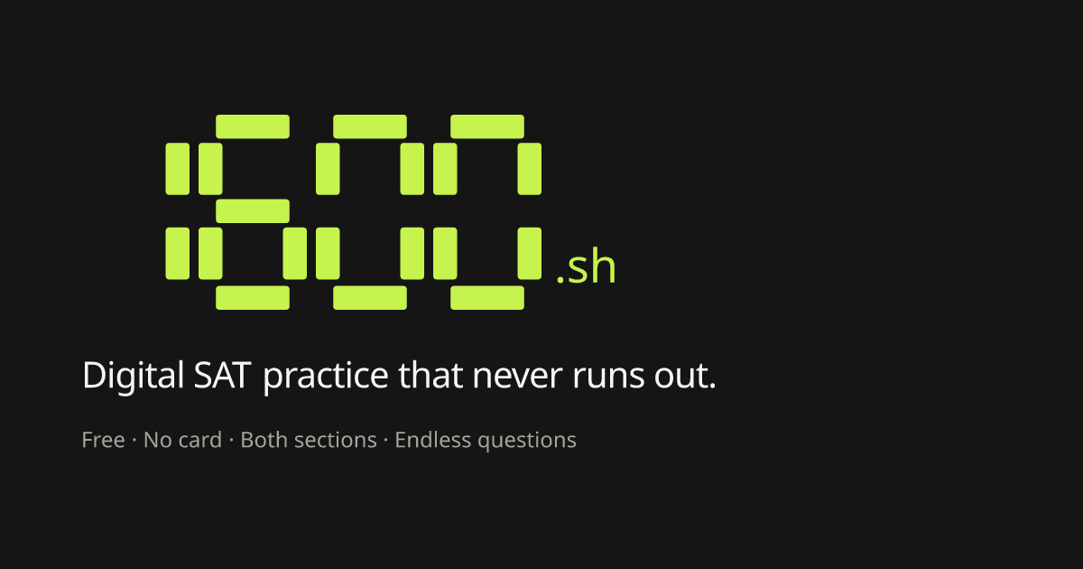 1600.sh — Digital SAT practice that is infinite